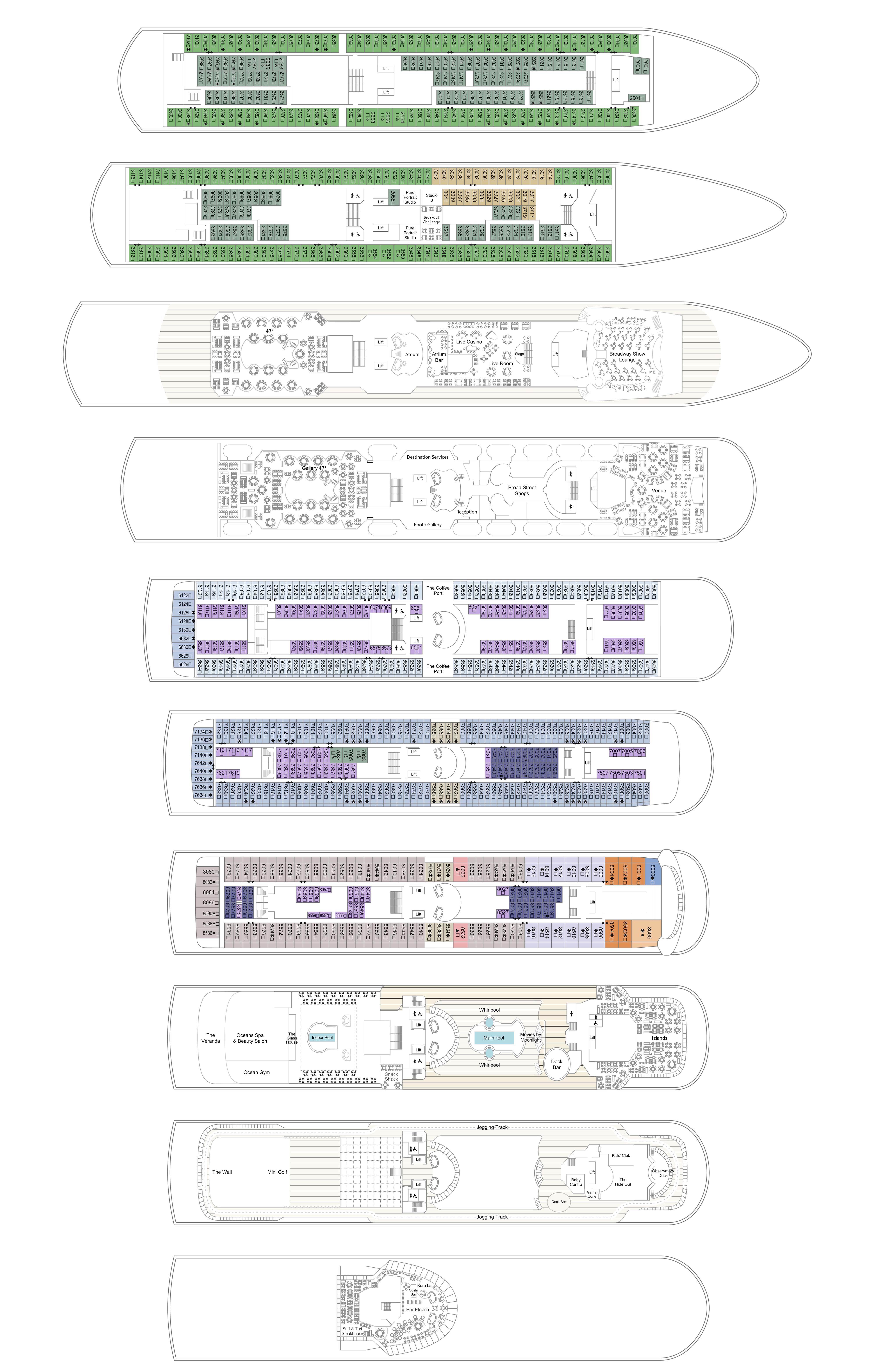 Marella Discovery Deck Plans | CruiseInd